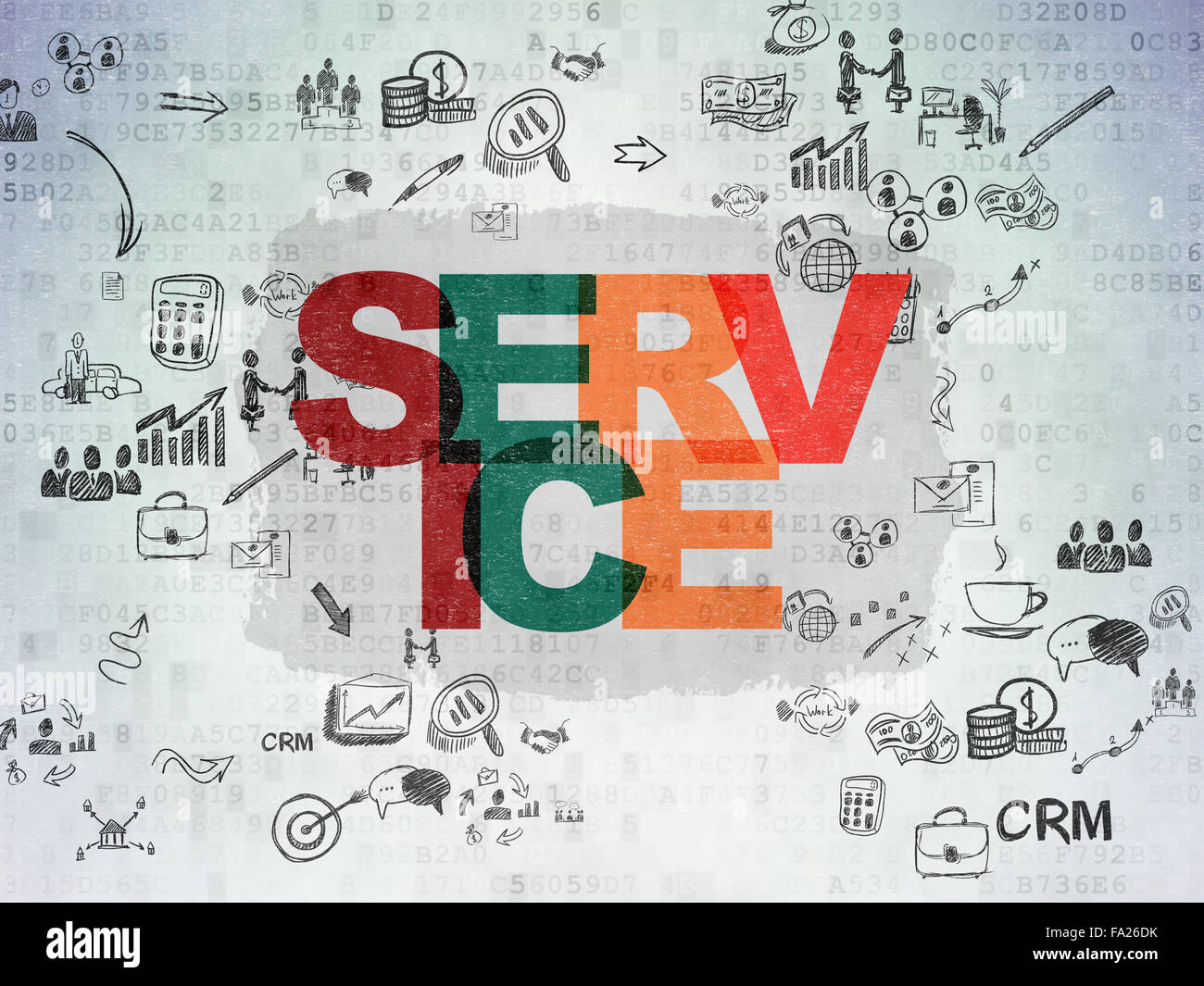 Business concept: Service on Digital Paper background Stock Photo - Alamy