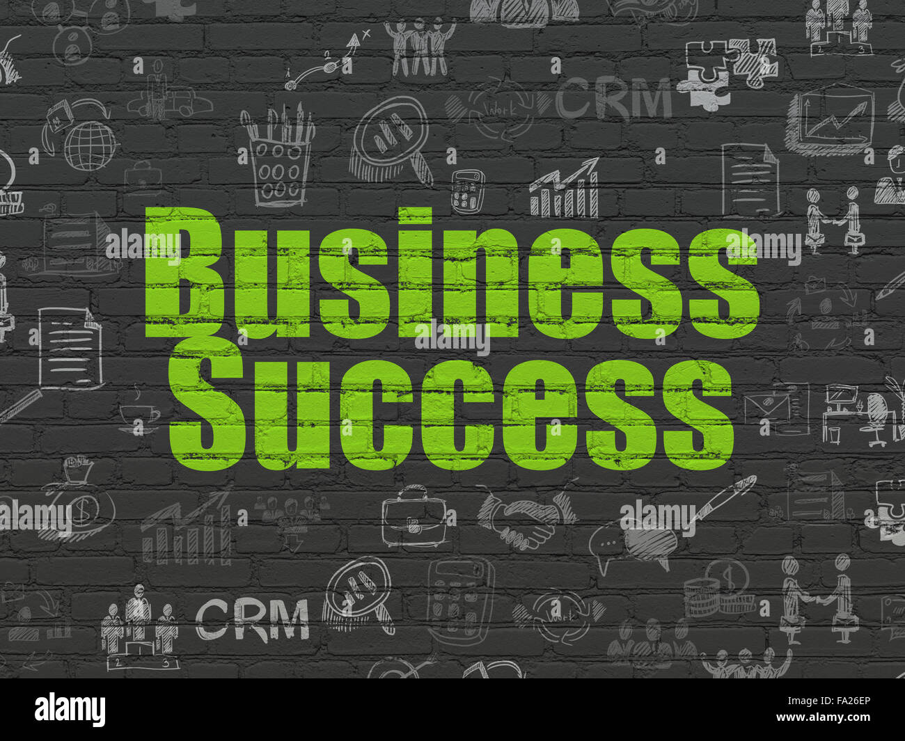 Business concept: Business Success on wall background Stock Photo - Alamy