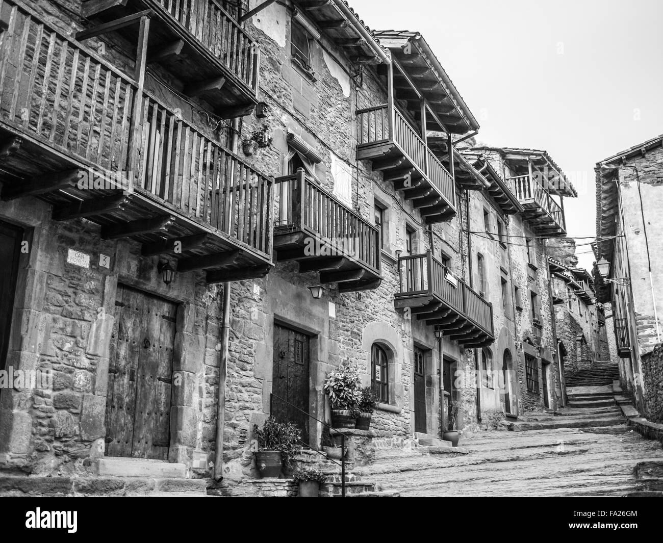 Streets of Rupit Stock Photo - Alamy