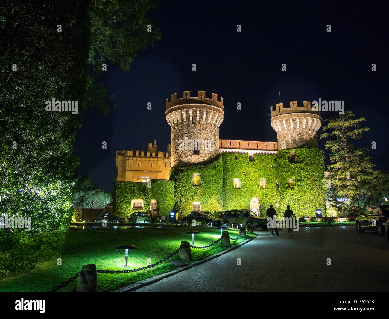 PERALADA, SPAIN - AUGUST 27, 2015 - The Peralada castle is located in ...