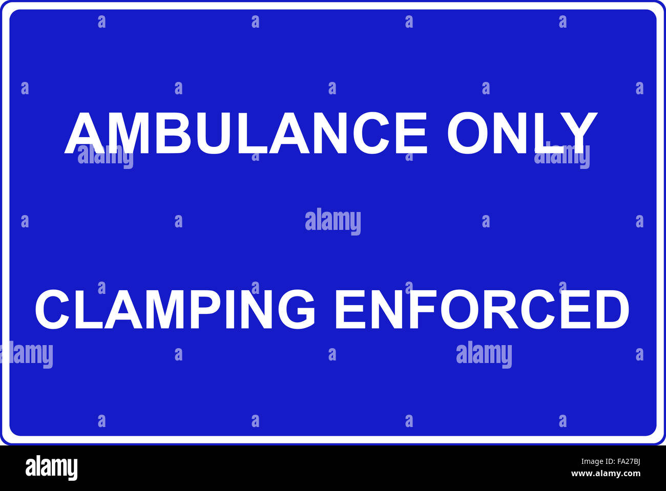 Ambulance parking only traffic sign Stock Photo - Alamy