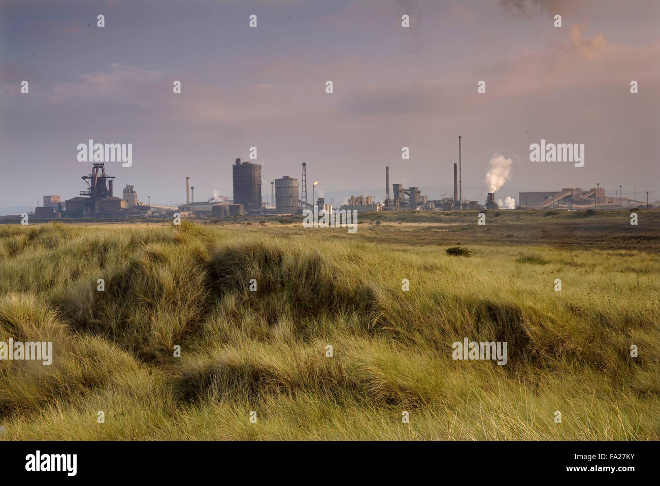 Redcar Steel Works viewed from South Gare on the weekend of its closure ...