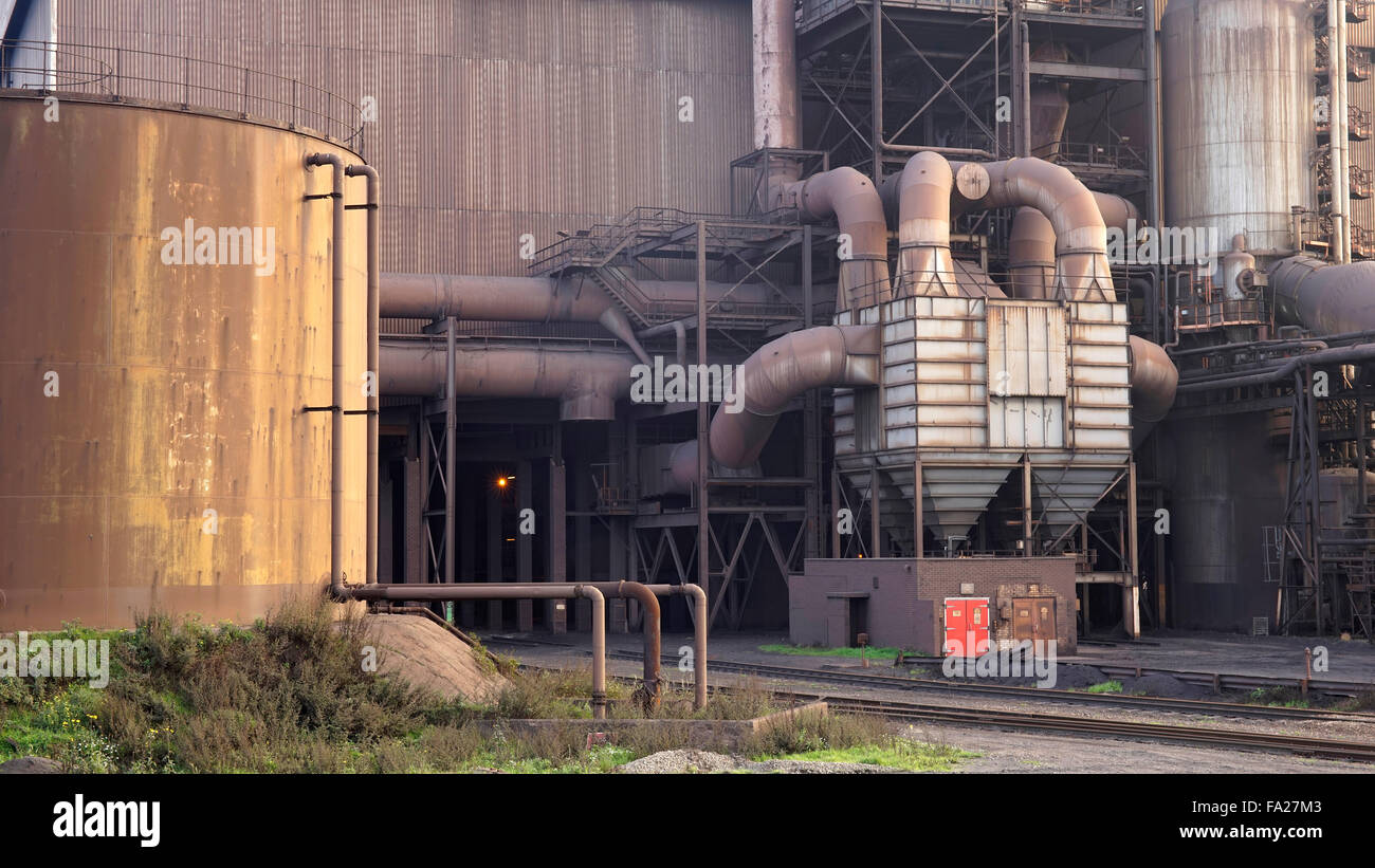 Redcar Steel Works viewed from South Gare on the weekend of its closure ...