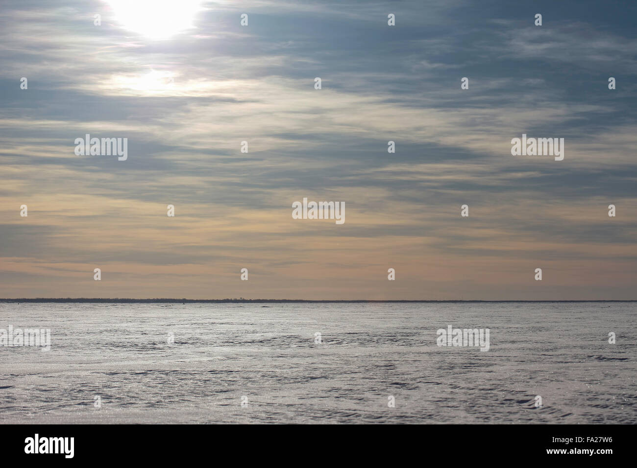 snow ice plain and the Arctic sky landscape Stock Photo - Alamy