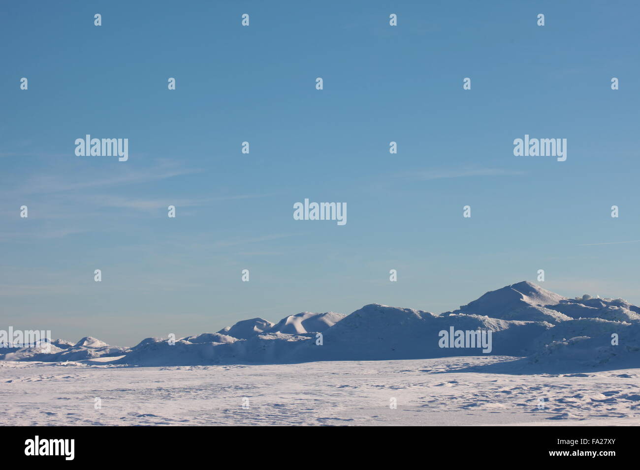 Empty winter landscape Arctic ice and sky Stock Photo - Alamy