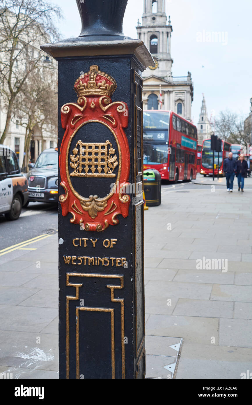 LONDON, UK - DECEMBER 20: Detail of light post in front of Sommerset ...