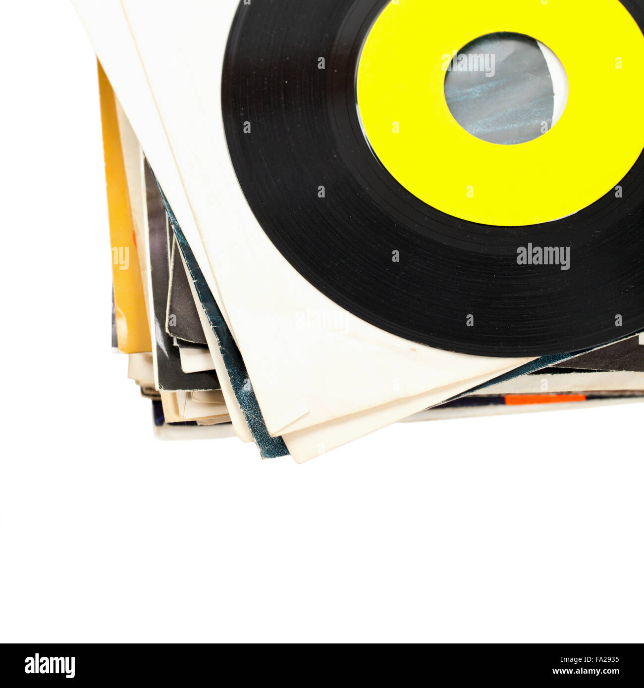 Old Vinyl records stack Stock Photo - Alamy