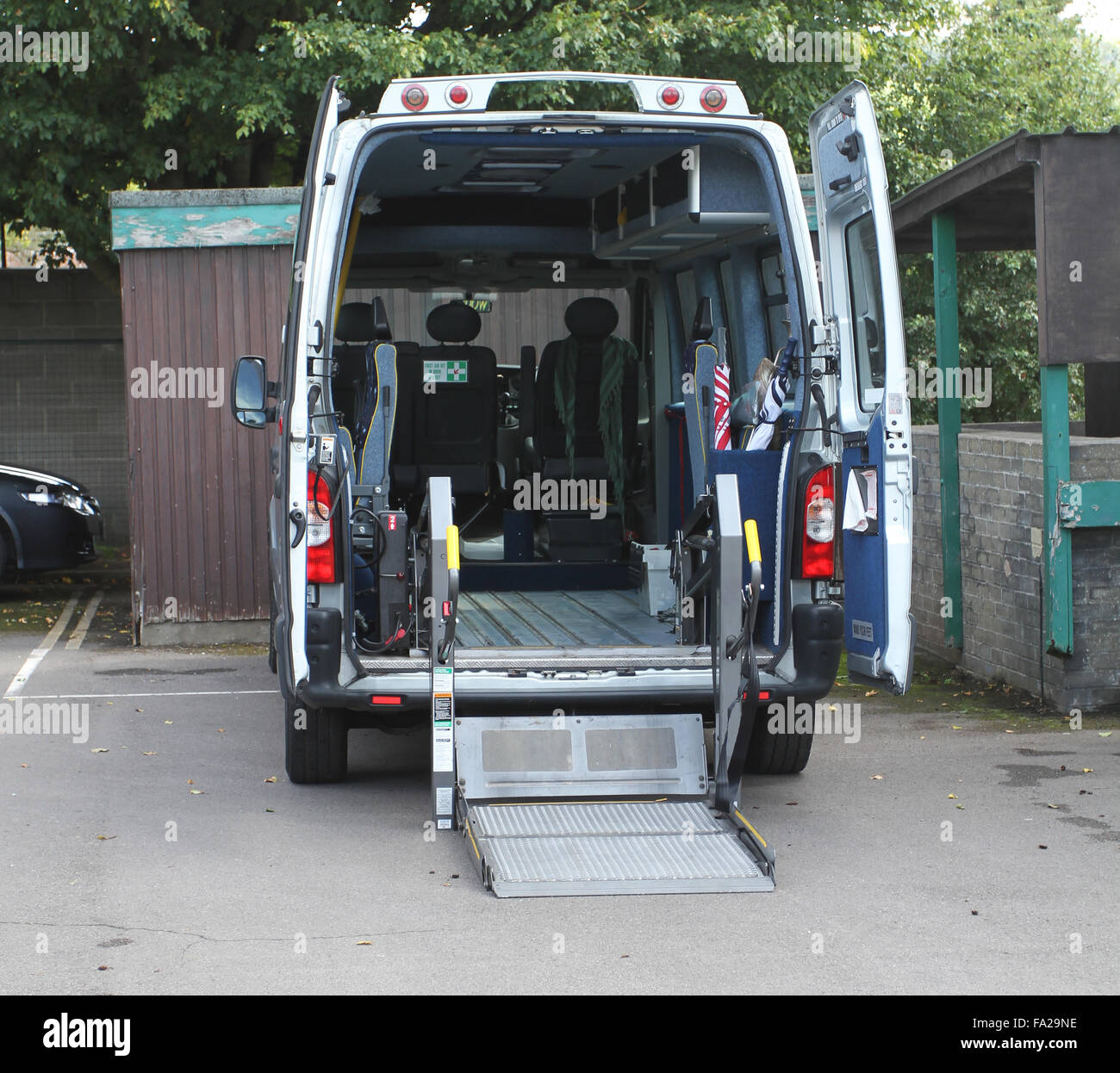 Disabled Ambulance for transporting the disabled in wheelchairs Stock ...