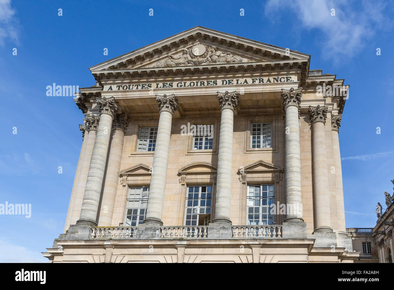 Facade of the Royal Chateau of Versailles near Paris, France Stock ...