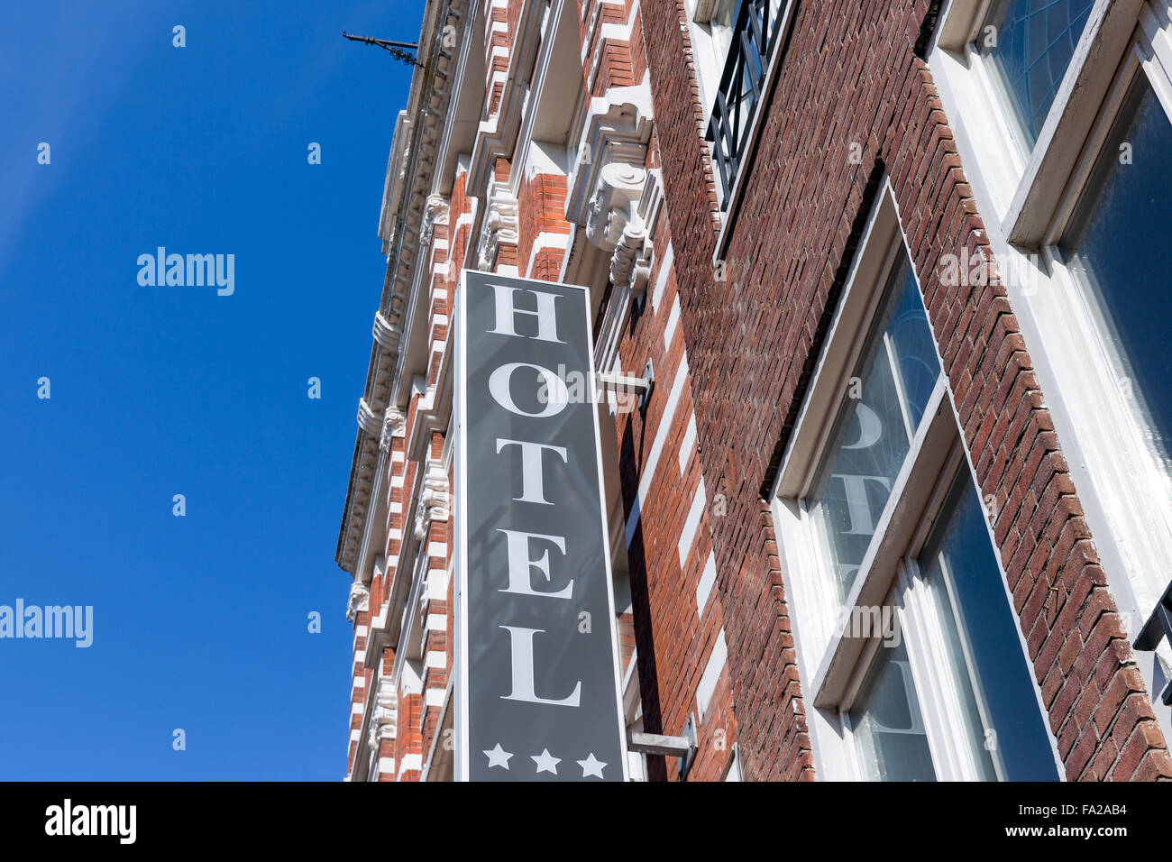 Facade of hotel in Amsterdam, The Netherlands Stock Photo - Alamy