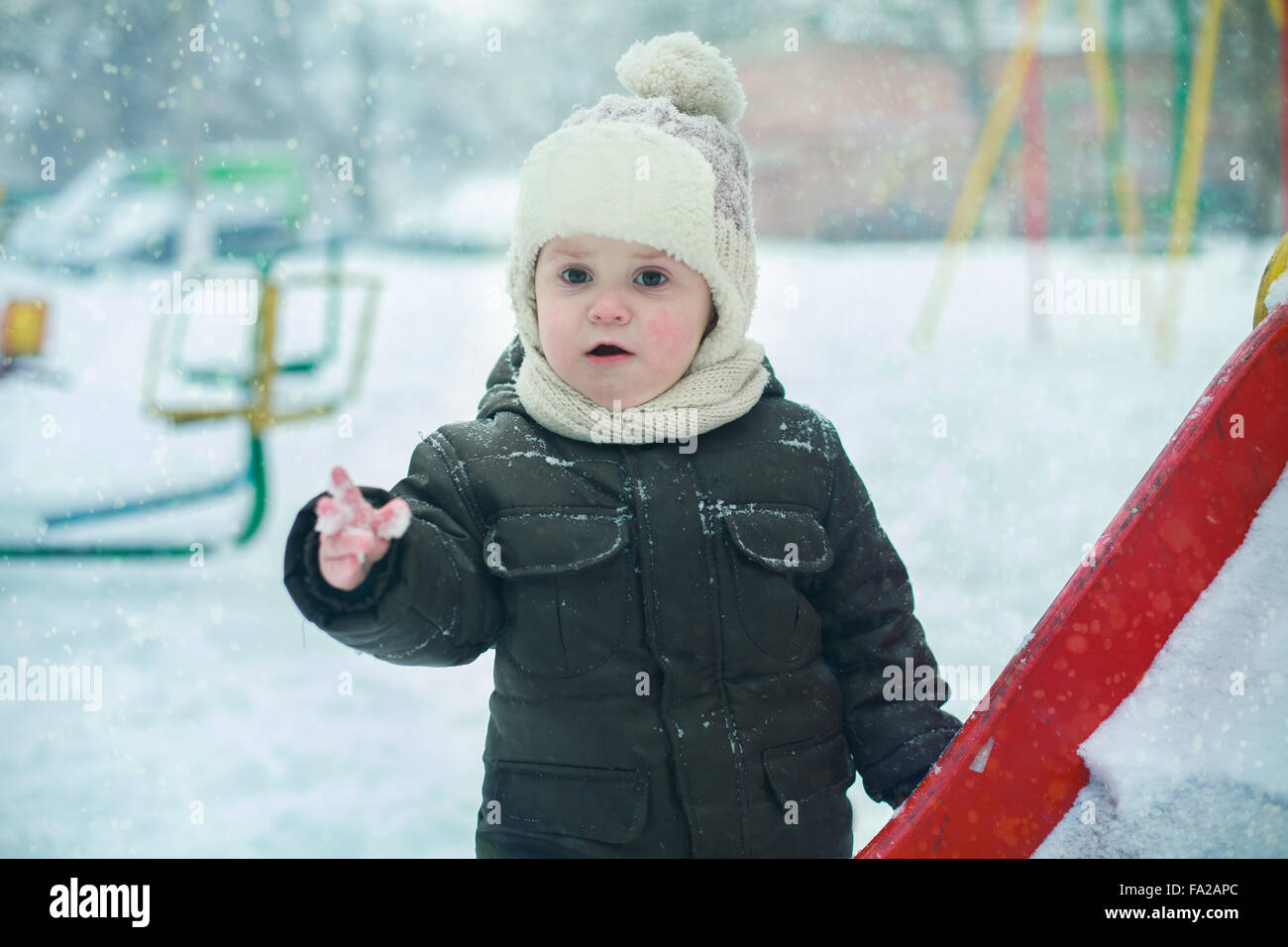 little boy sees the first time snow Stock Photo - Alamy little boy sees the first time snow Stock Photo - Alamy