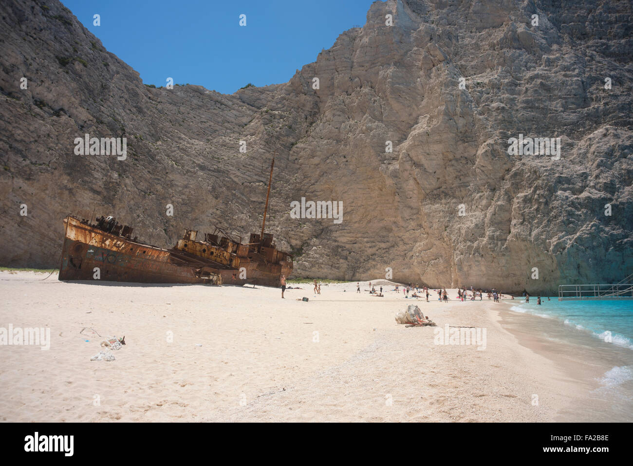 Shipwreck on navagio beach zakynthos hi-res stock photography and ...