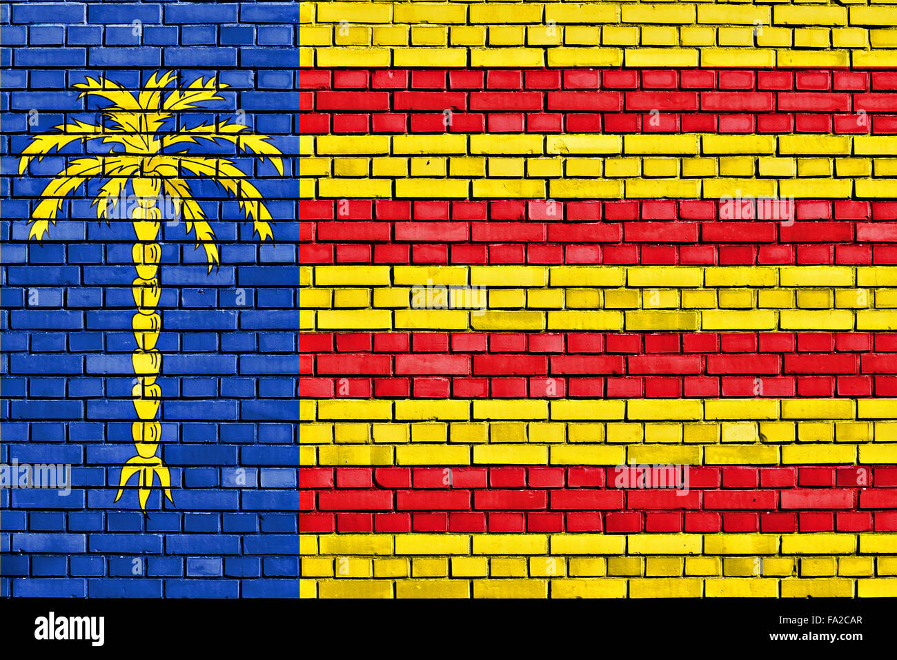 flag of Cunit painted on brick wall Stock Photo - Alamy