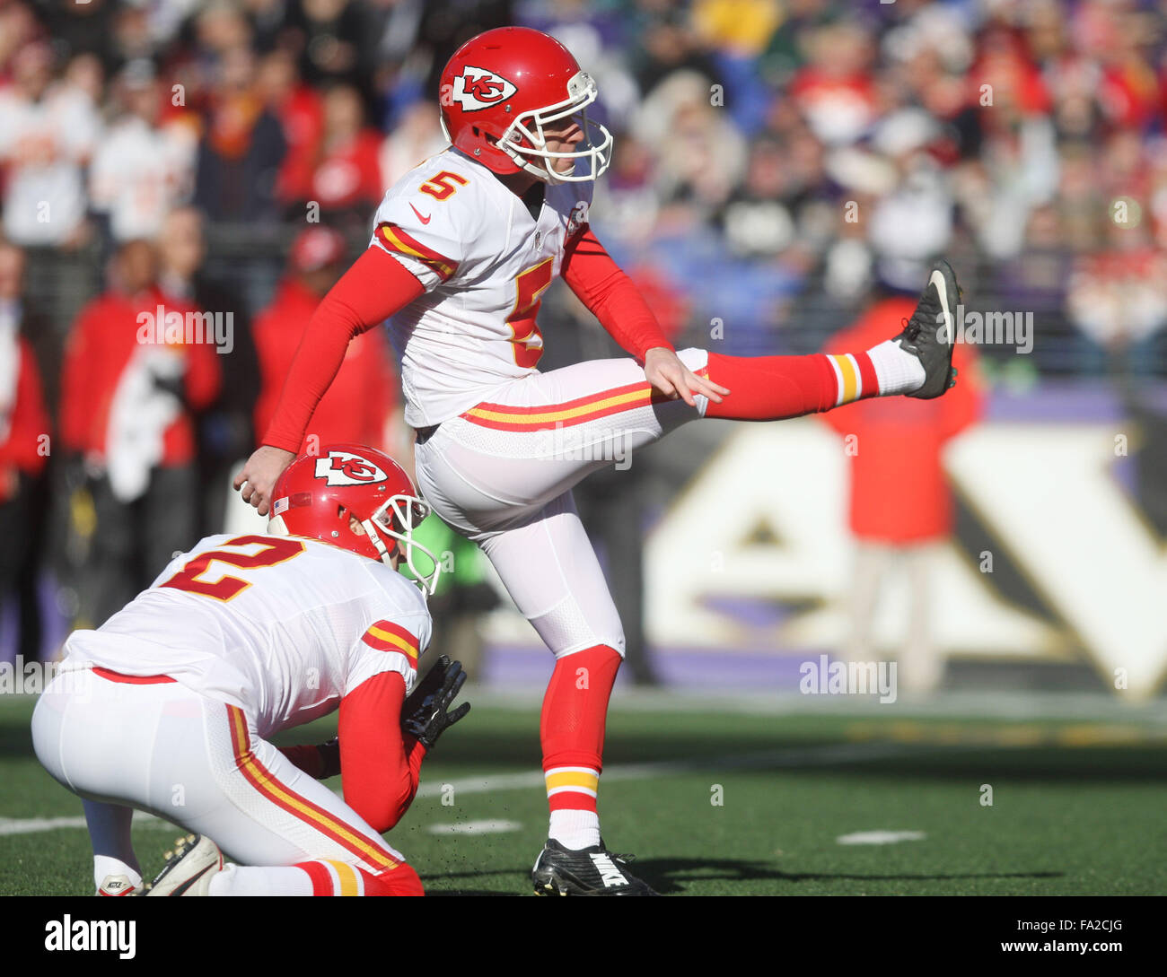 Baltimore, Maryland, USA. 20th Dec, 2015. Kansas City Chiefs K Cairo ...