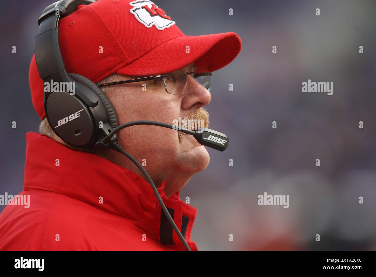 Baltimore, Maryland, USA. 20th Dec, 2015. Kansas City Chiefs head coach ...