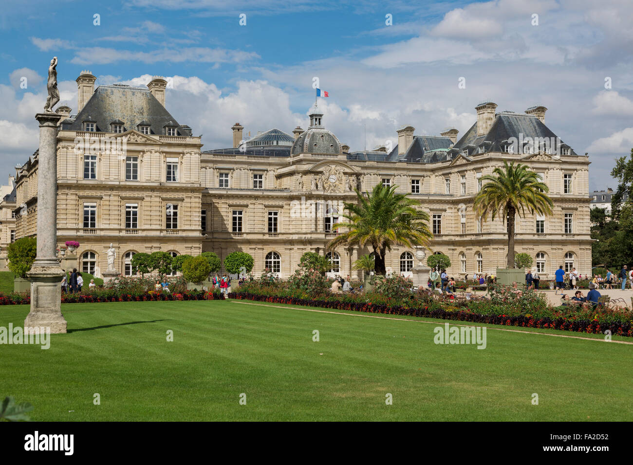 The seat of French Senate, the Luxembourg Palace and its garden Stock ...