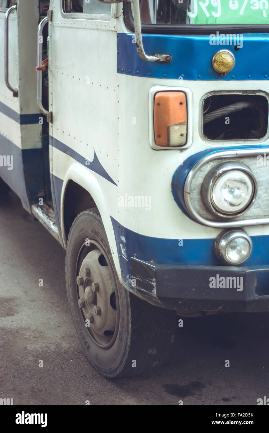 Vintage Buses of Yangon, Myanmar, Burma Stock Photo - Alamy