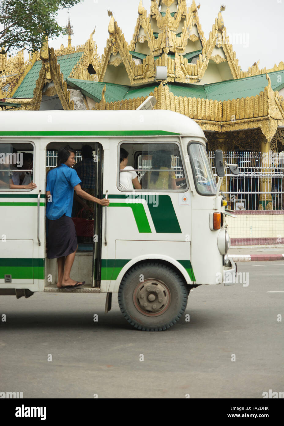 Vintage Buses of Yangon, Myanmar, Burma Stock Photo - Alamy
