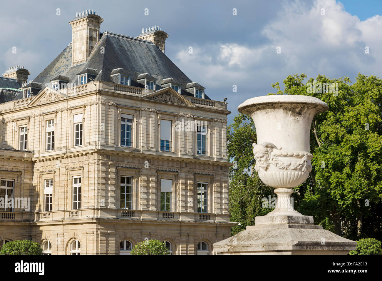 The seat of French Senate, the Luxembourg Palace and its garden Stock ...