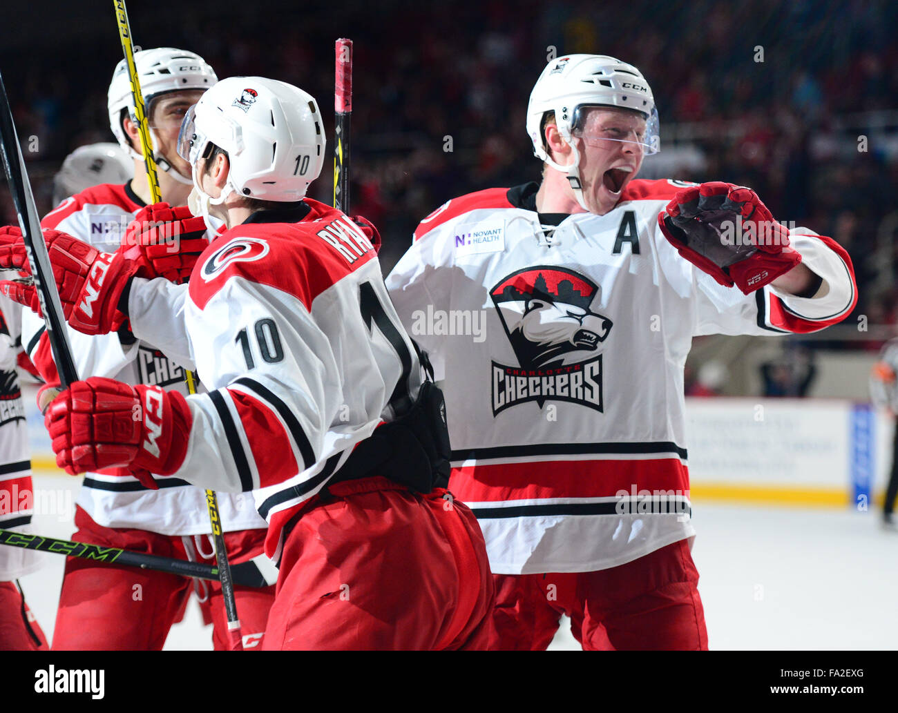 Charlotte, North Carolina, USA. 20th Dec, 2015. The Checkers celebrate ...