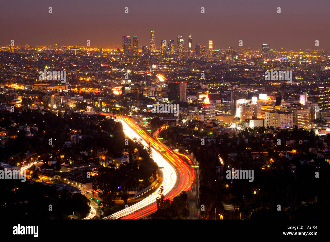 The 101 Freeway and downtown Los Angeles, California Stock Photo - Alamy