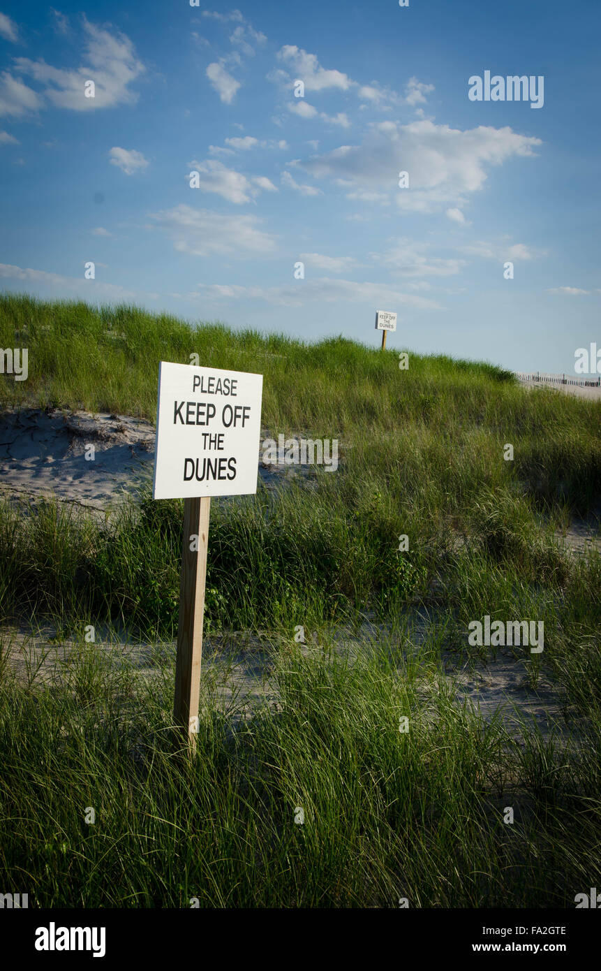Please Keep Off the Dunes Stock Photo - Alamy