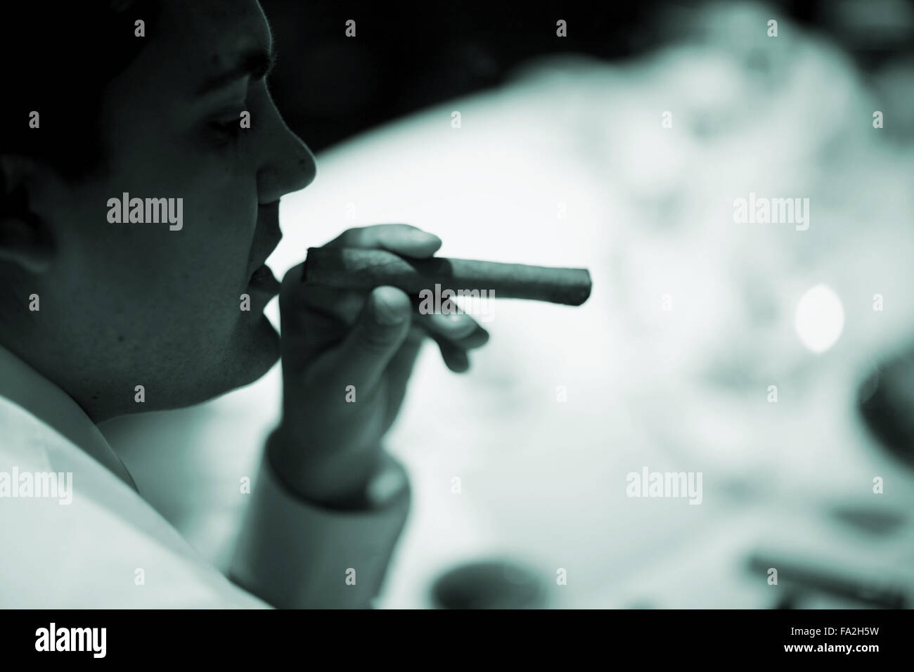 Wedding reception marriage event party man smoking cigar photo Stock ...