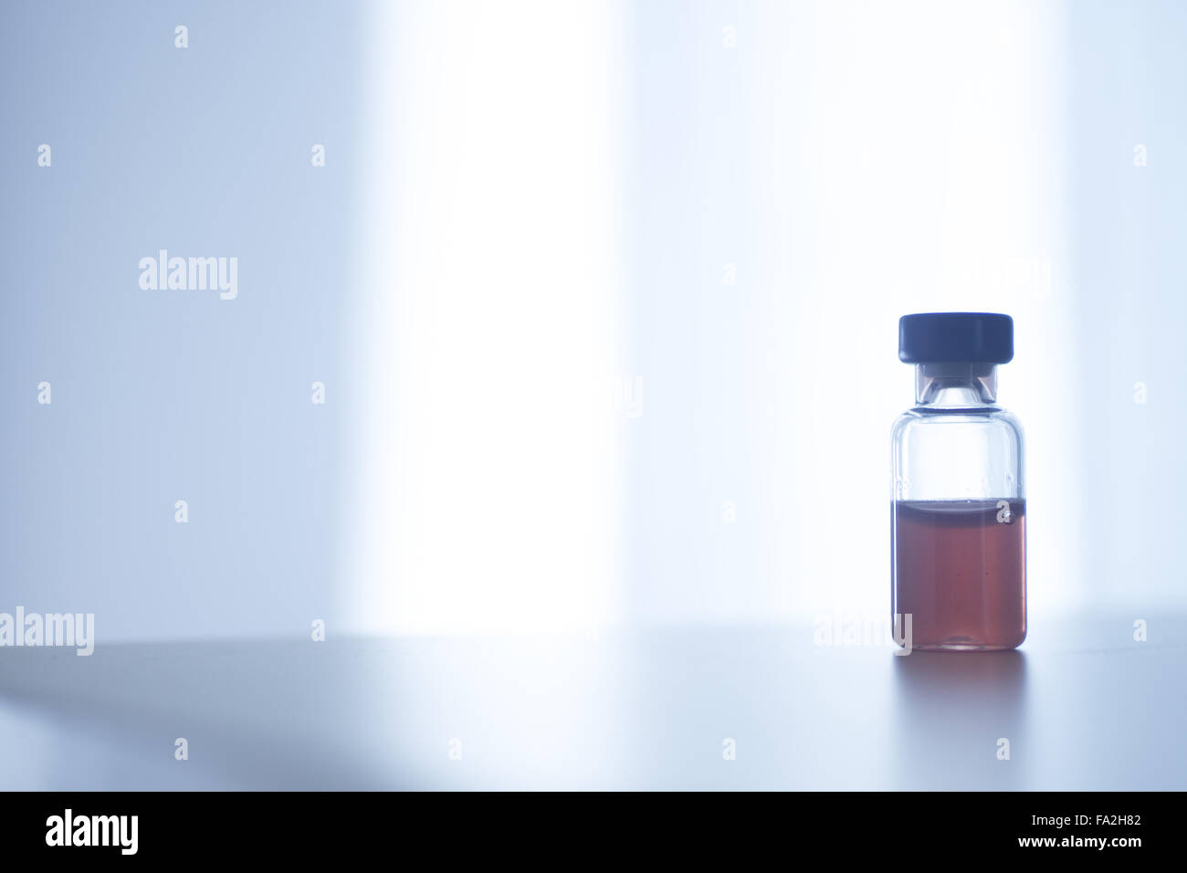 Phials of pharmaceutical insulin medication bottle in hospital clinic ...