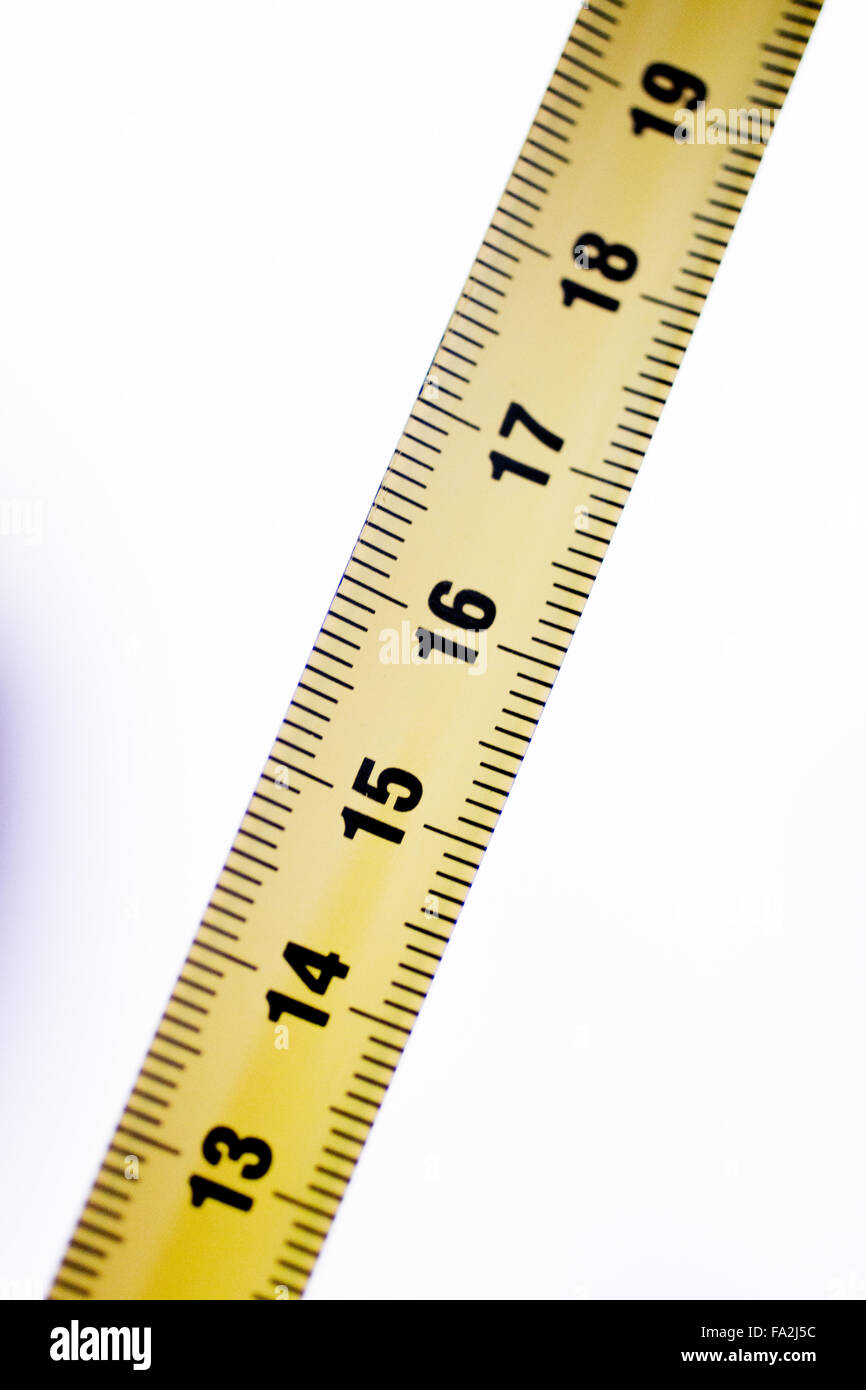 Measuring tape metal ruler showing measuement in centimeters (cm ...