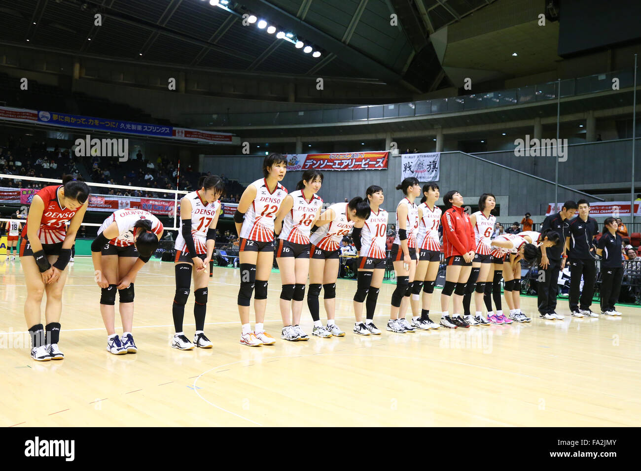 Tokyo, Japan. 20th Dec, 2015. Denso Airybees team group () Volleyball : 2015 Emperor's Cup and ...