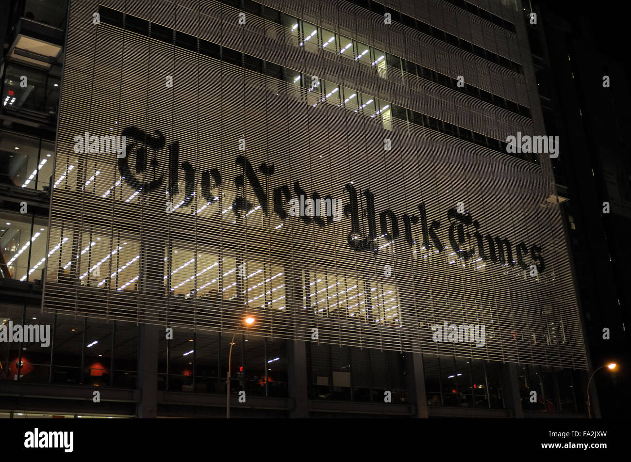 New York Times Building Night