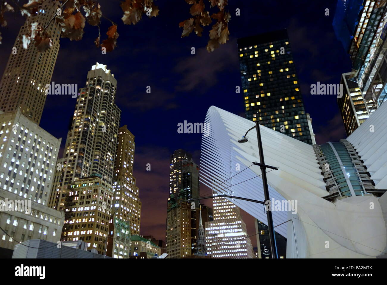 Oculus world trade center night hi-res stock photography and images - Alamy