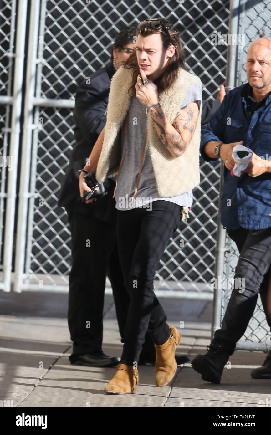 One Direction seen arriving at the ABC studios for Jimmy Kimmel Live ...