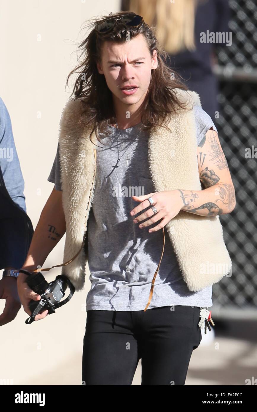 One Direction seen arriving at the ABC studios for Jimmy Kimmel Live ...