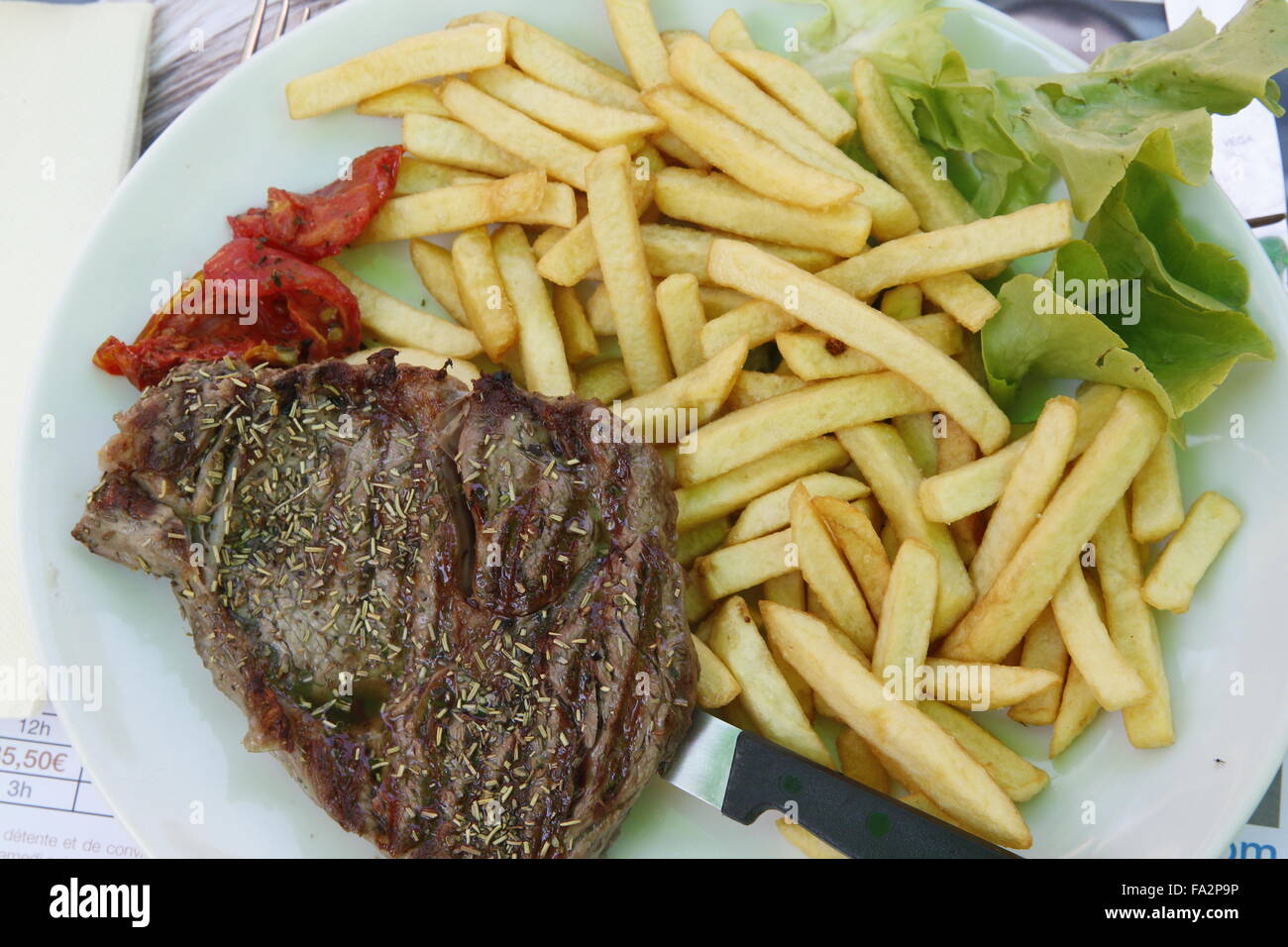 Steak and chips Stock Photo - Alamy