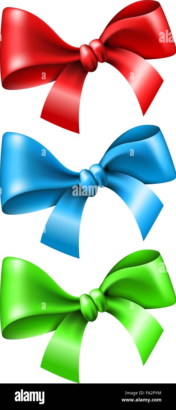 Set color bow knot Stock Vector Images - Alamy