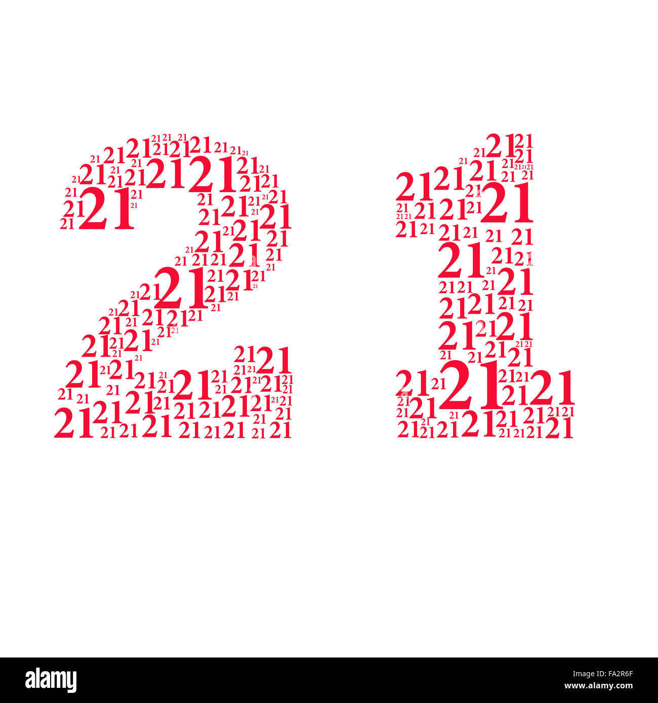 21 number Cut Out Stock Images & Pictures - Alamy