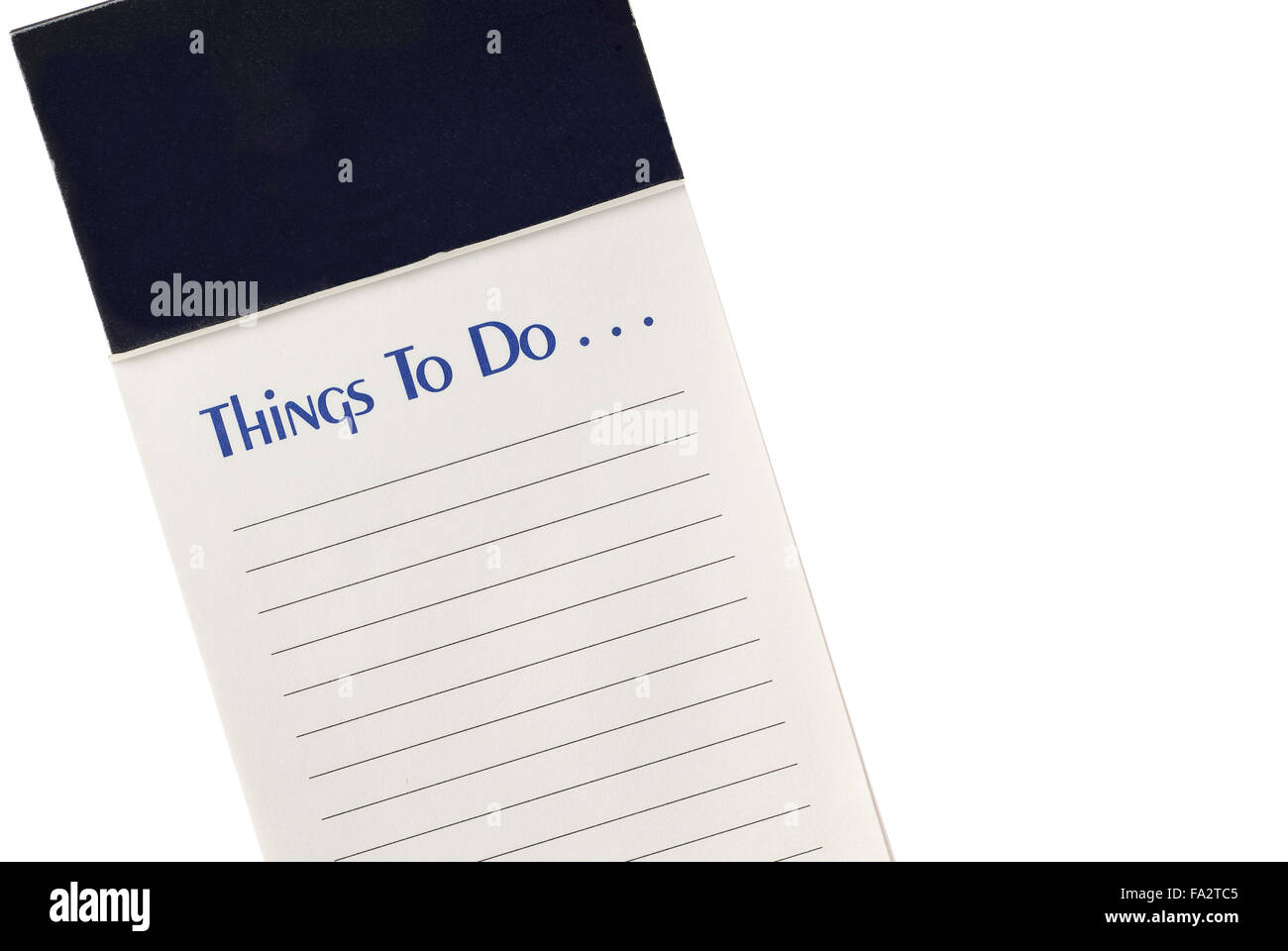 To Do List With Blank Header Angled Stock Photo - Alamy