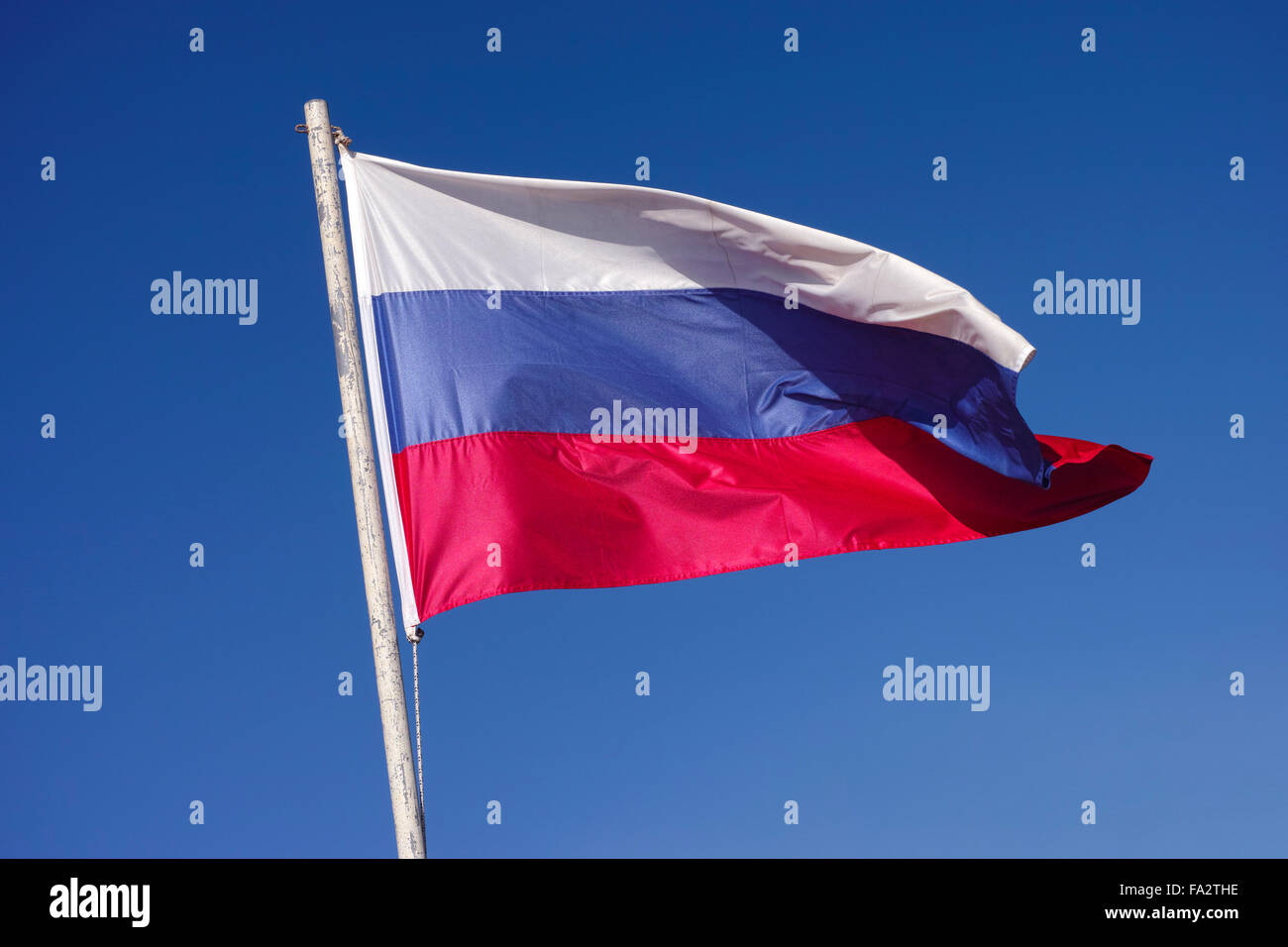 Russian blue and white flag hi-res stock photography and images - Alamy