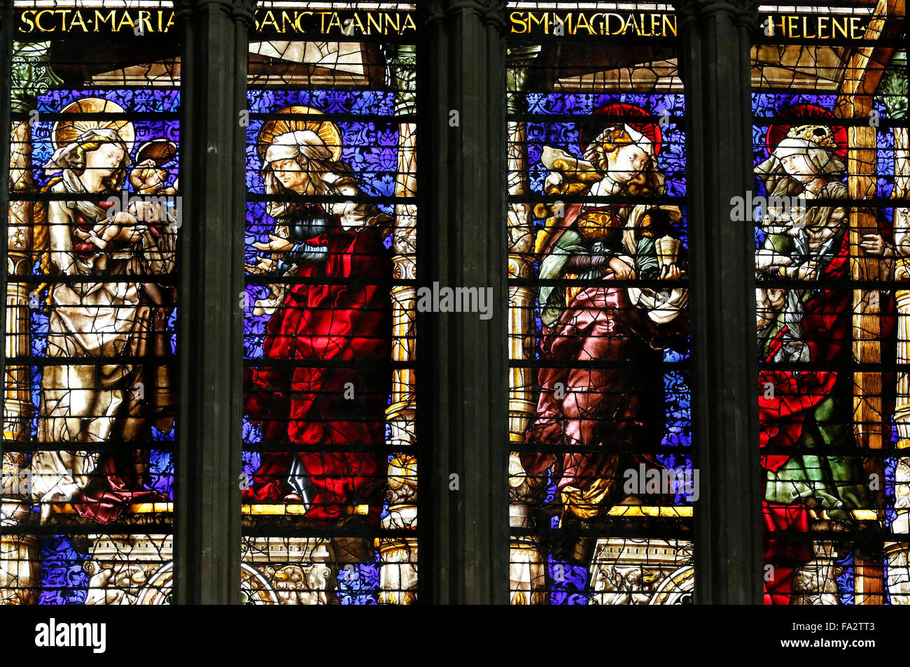 Metz Cathedral. Stained glass window by Valentin Bousch, 16th century ...