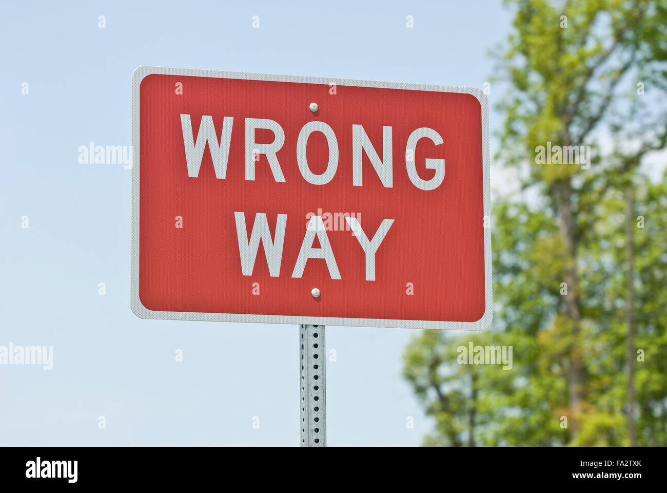 Wrong way sign hi-res stock photography and images - Alamy