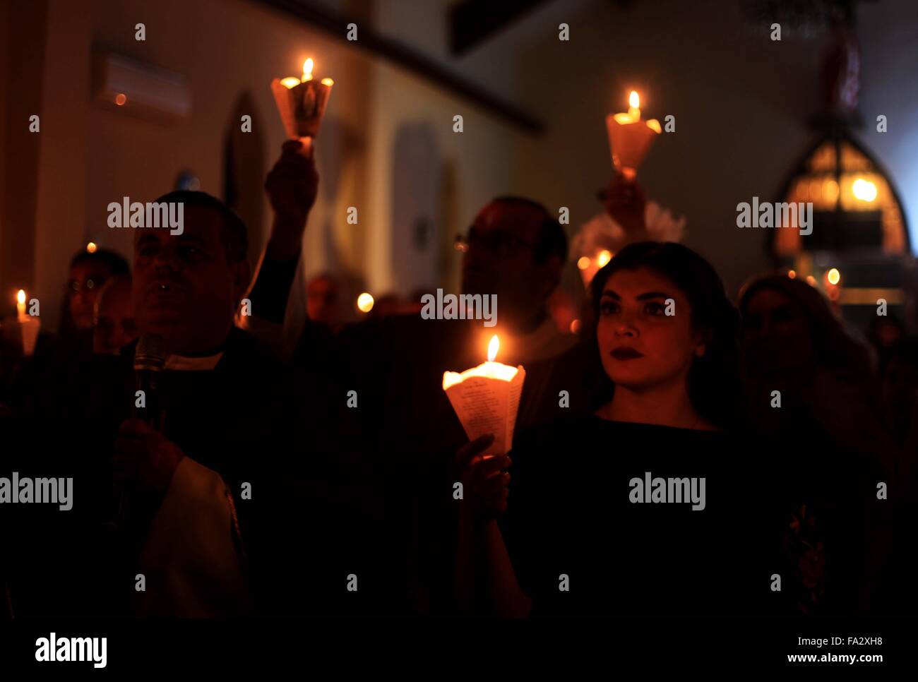 Amman, Amman. 20th Dec, 2015. Jordanian Christians attend a mass pray ...