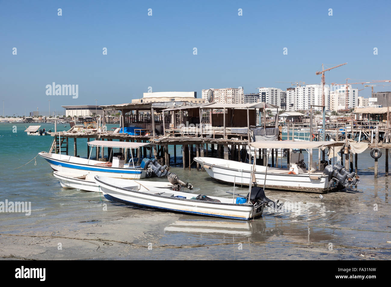 Fishing boats in Bahrain Stock Photo - Alamy