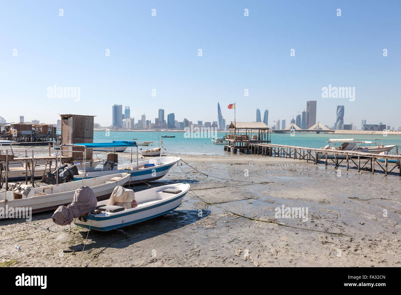 Fishing beach in Bahrain Stock Photo - Alamy