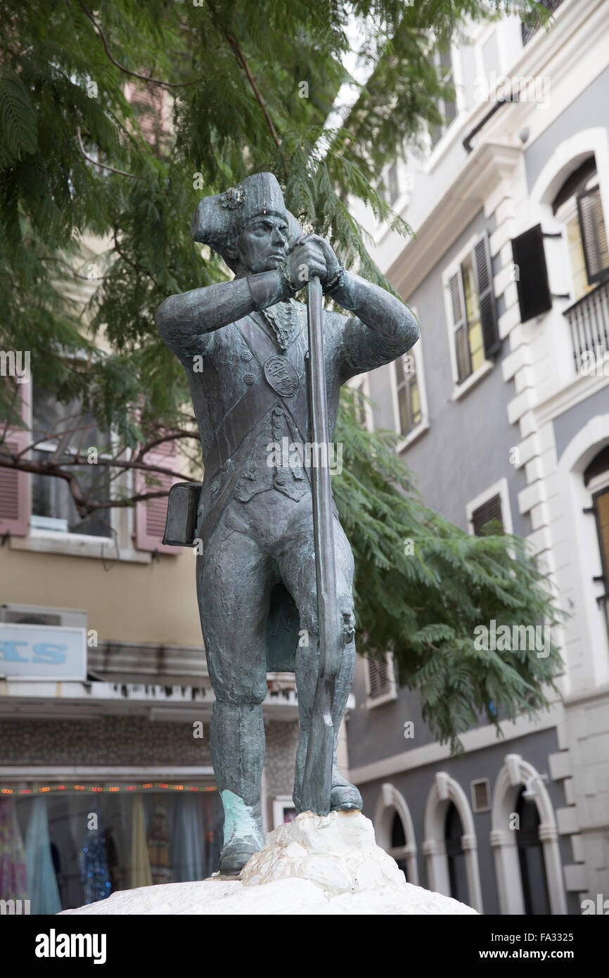 Bronze Statue of Napoleon in Gibraltar Stock Photo - Alamy