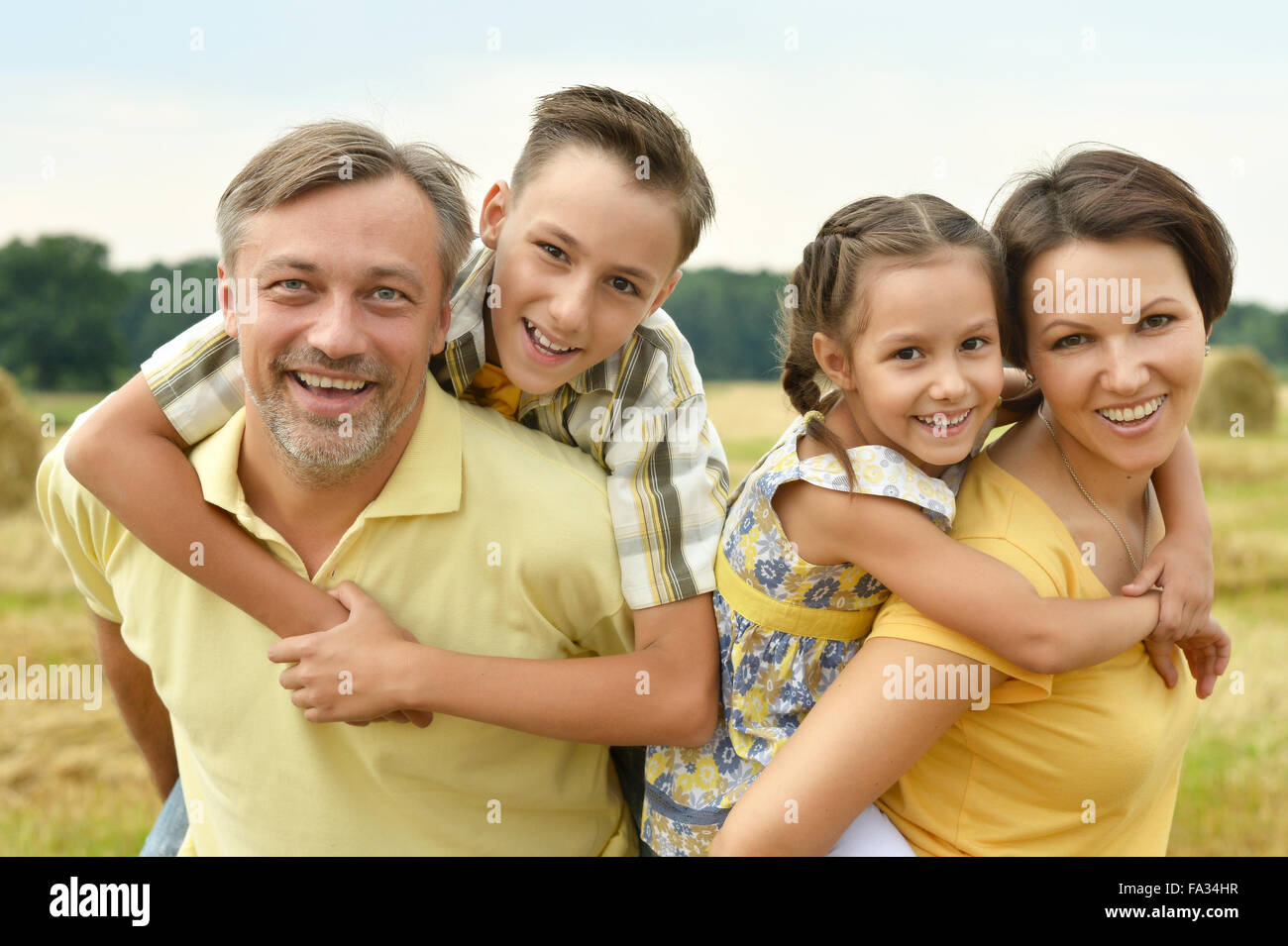 Children stand in field wheat hi-res stock photography and images - Alamy