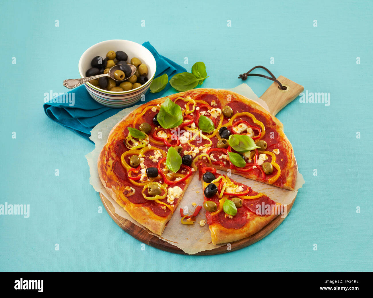 Potato pizza + steps Stock Photo - Alamy