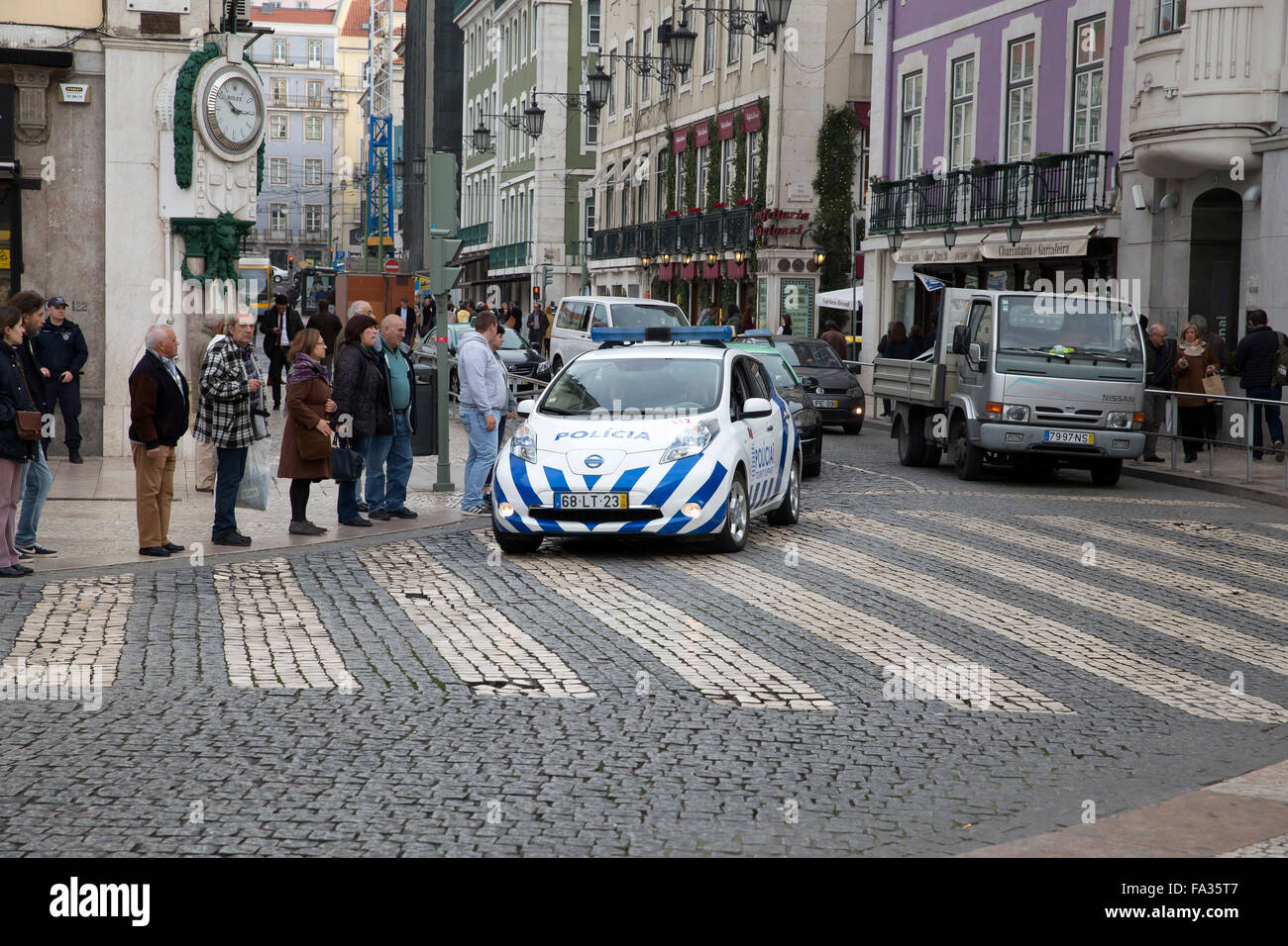 Lisbon traffic police car hi-res stock photography and images - Alamy