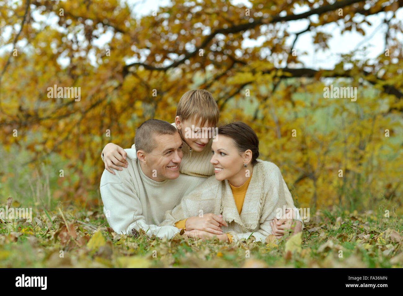 Nice happy family Stock Photo - Alamy