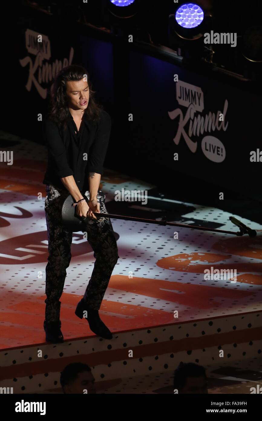 One Direction seen performing live Hollywood Boulevard for Jimmy Kimmel ...